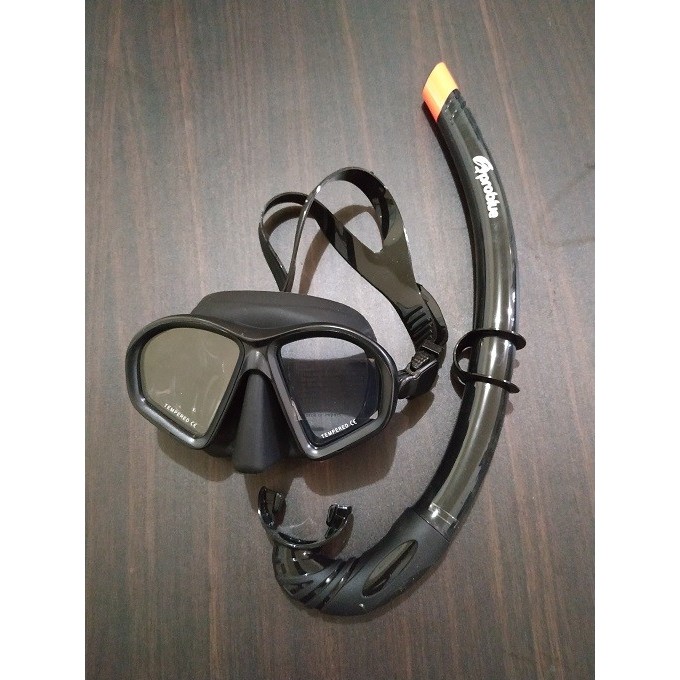 Jual Spearfishing Freediving Set Masker Low Volume Snorkel Lipat ...