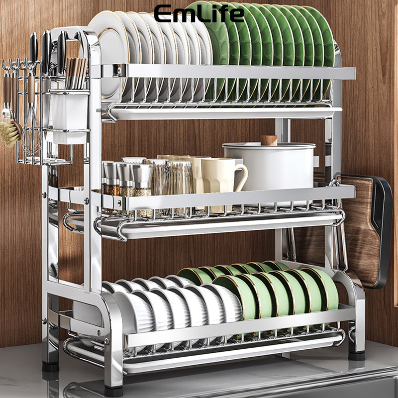 Jual Rak Piring Stainless Steel Rak Dapur Cuci Piring Wastafel Rak ...