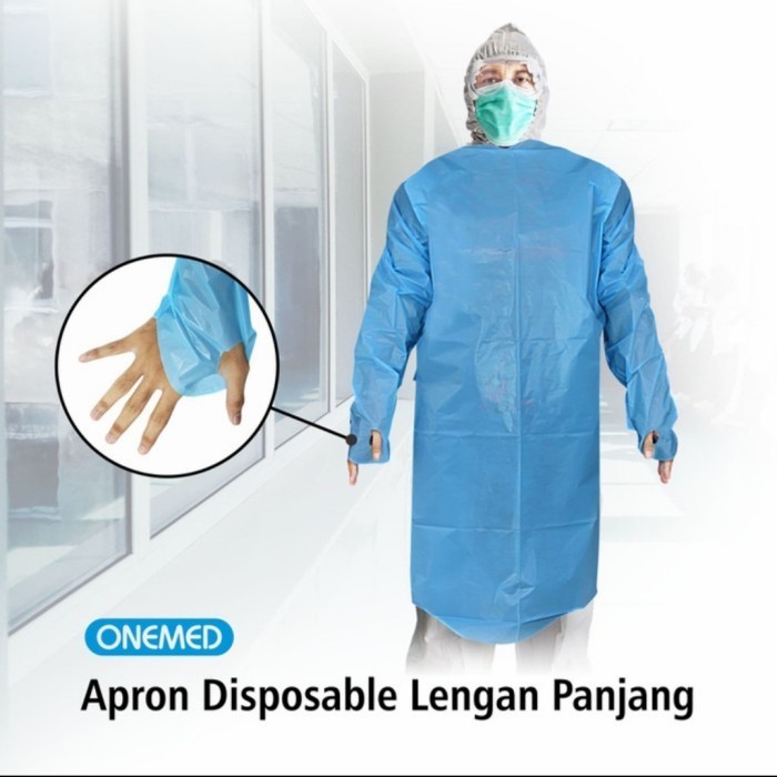 Jual Apron Lengan Panjang Onemed Plastik 10 pcs | Shopee Indonesia