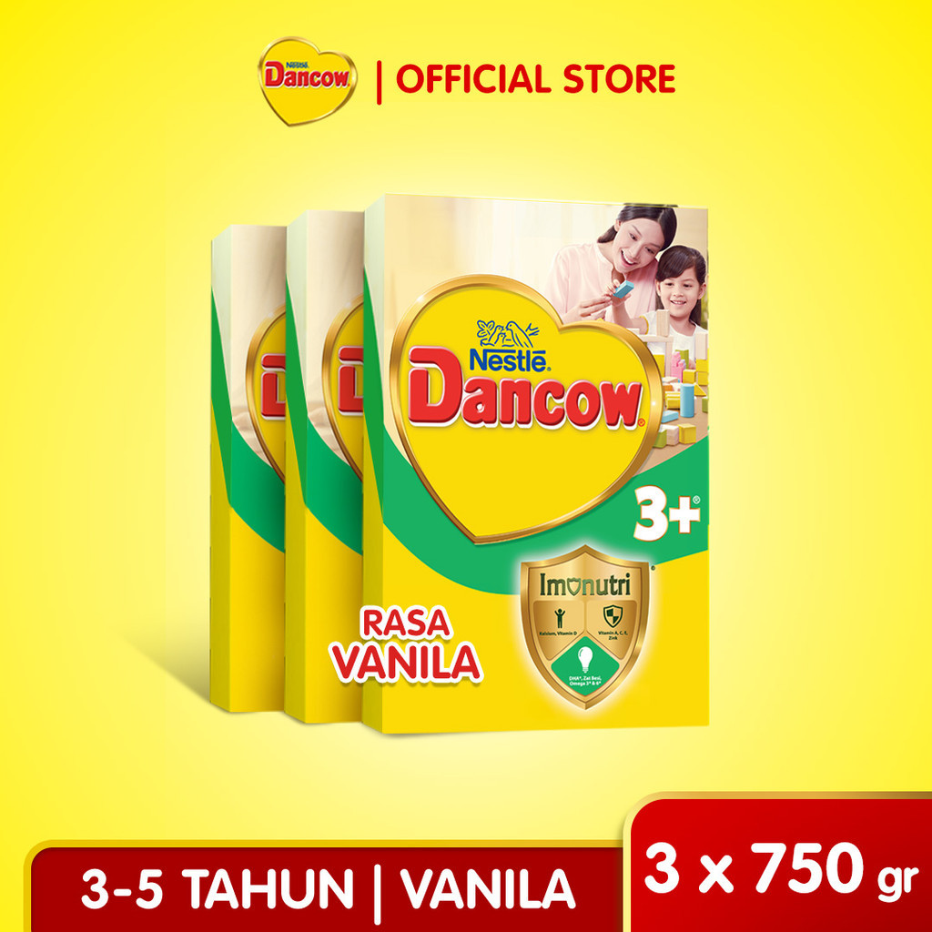 Jual DANCOW 3+ Vanila 750g x 3 | Shopee Indonesia