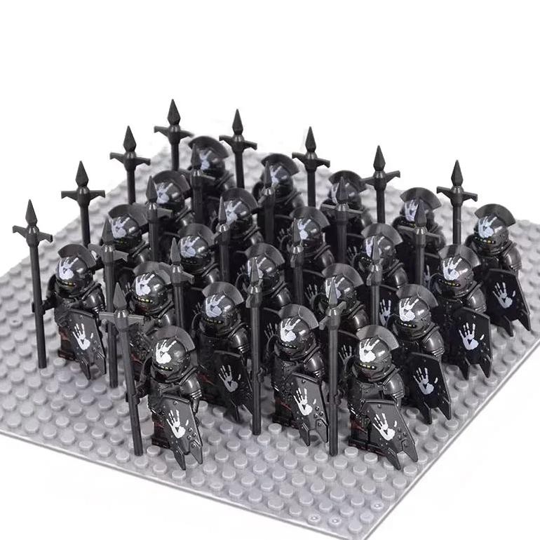 Jual 21Pcs Medieval Dwarf Warrior Elves Knights Lotr And Uruk-Hai Orc ...