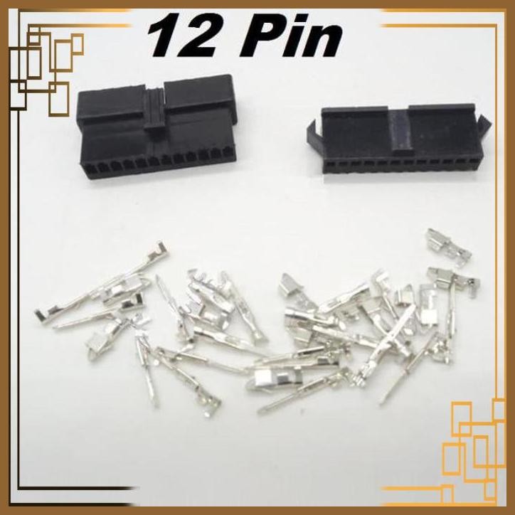 Jual [ETR] JST 12 Pin 2.54mm Connector With ternimal male female New ...