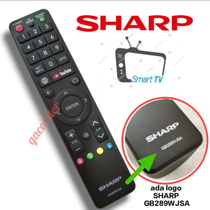 Jual REMOT TV LED SHARP SMART TV UNTUK SERI GB289WJSA | Shopee Indonesia
