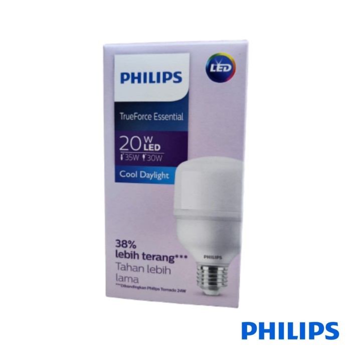 Jual LAMPU PHILIPS LED TFORCE 30W 40W 50W WATT E27 6500K COOL DAYLIGHT ...