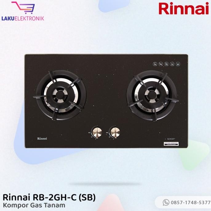 Jual BUILT-IN GAS HOB KOMPOR GAS TANAM 2 TUNGKU RINNAI RB-2GH-C (SB) | Shopee Indonesia