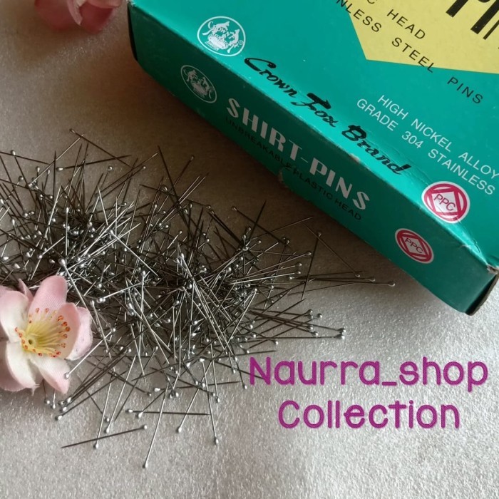 Jual Jarum pentul wijen / jarum pentul korek merk Crown fox isi 5000 ...