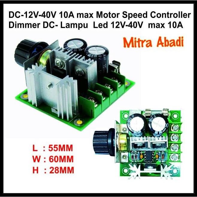 Jual Speed Controller/PWM DC/Dimmer DC 12V-40V 10A | Shopee Indonesia