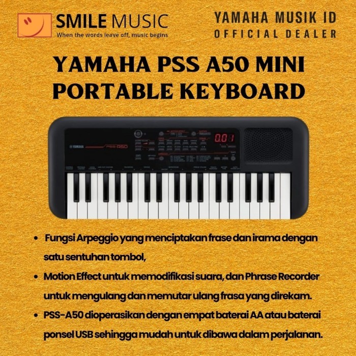Jual Yamaha PSS A50 Mini Portable Keyboard | Shopee Indonesia