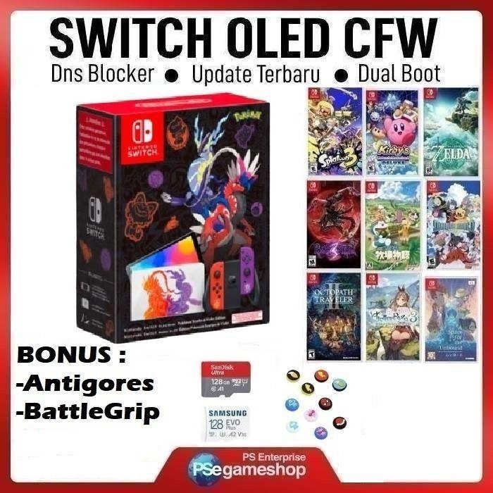 Jual Switch OLED Console CFW 128GB 256GB 512GB Full Game / HWFLY | Shopee Indonesia