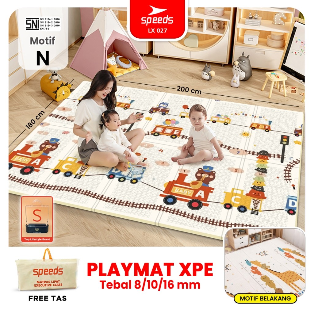 Jual SPEEDS SNI N Playmate Bayi Karpet Lipat Playmat Matras Tebal 8 ...