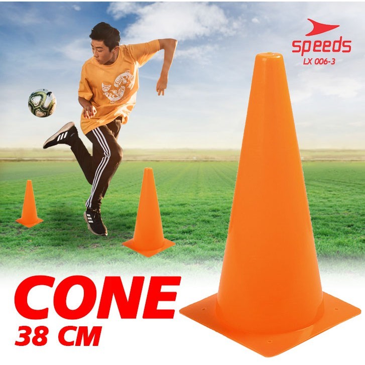 Jual SPEEDS Cones cone kerucut/kun full 38 cm isi 5 Rapat untuk latihan ...