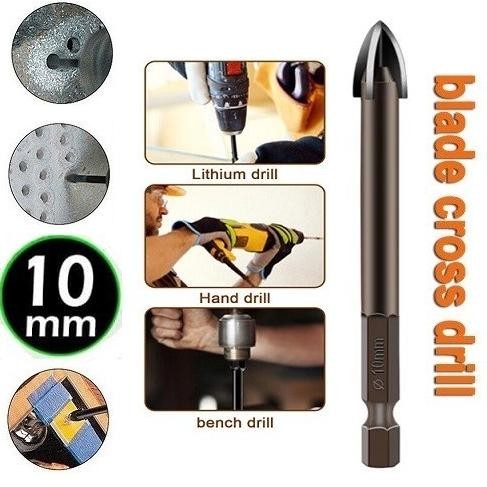 Jual Silahkan Order] Mata Bor Segitiga 10mm Tungsten Carbide Glass ...