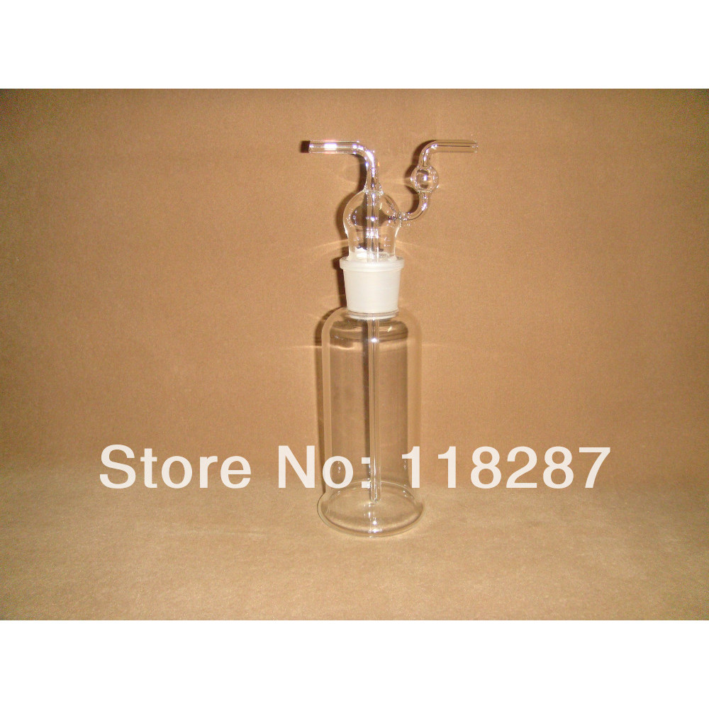 Jual 500ml lab glassware Lab Glass Gas Washing Bottle straight-tube ...