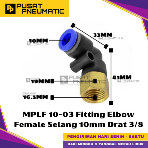Jual MPLF 10-03 One Touch Female Thread Elbow Fitting Slip Lock Socket ...