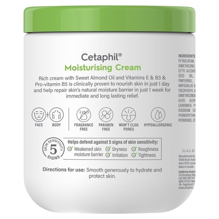 Jual Cetaphil Moisturising Cream 550G - New Improved Formula Original ...