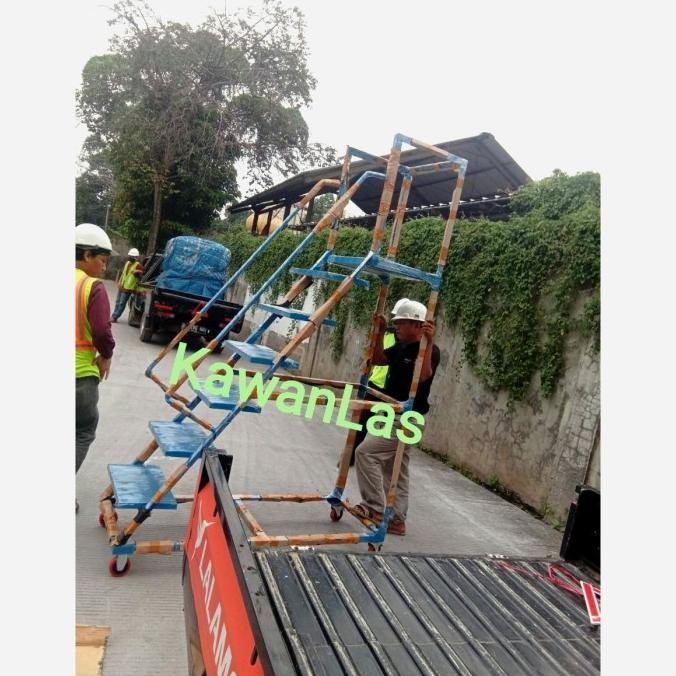 Jual Terjangkau Tangga Dorong Tangga Gudang Tangga Barang Mobile Stair ...