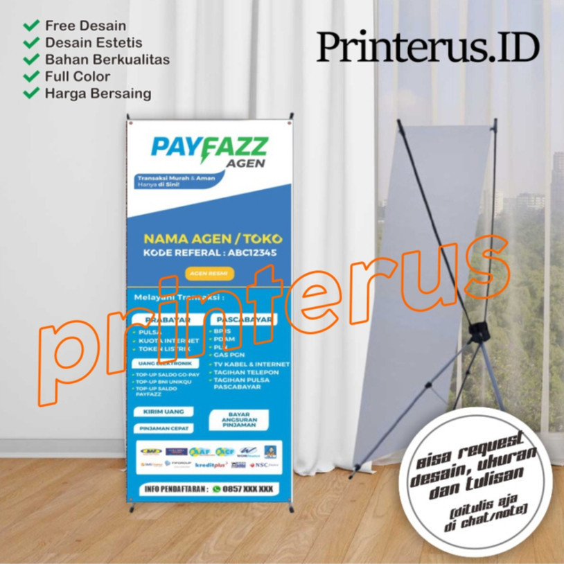 Jual TANPA TIANG Banner Agen Payfazz | Plang Toko Agen Pulsa & PPOB ...