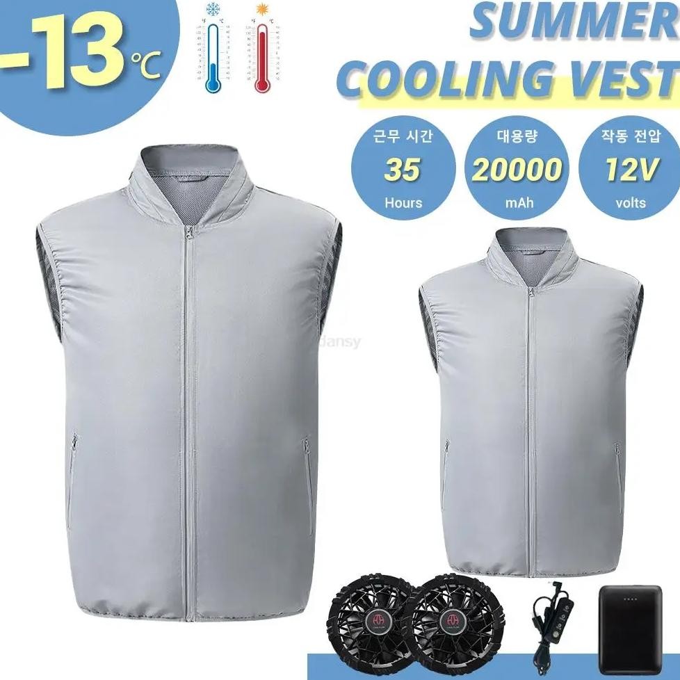 Jual Cool Vest Wearable Cooling Fan Vest Air-Conditioned Clothes ...