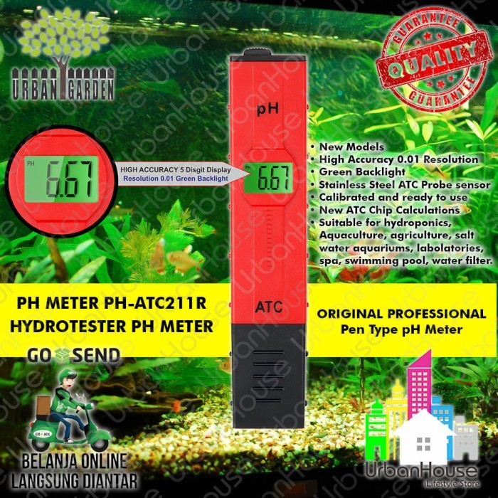 Jual Best Seller Original Ph Meter Atc-211R Urbangarden High Quality ...
