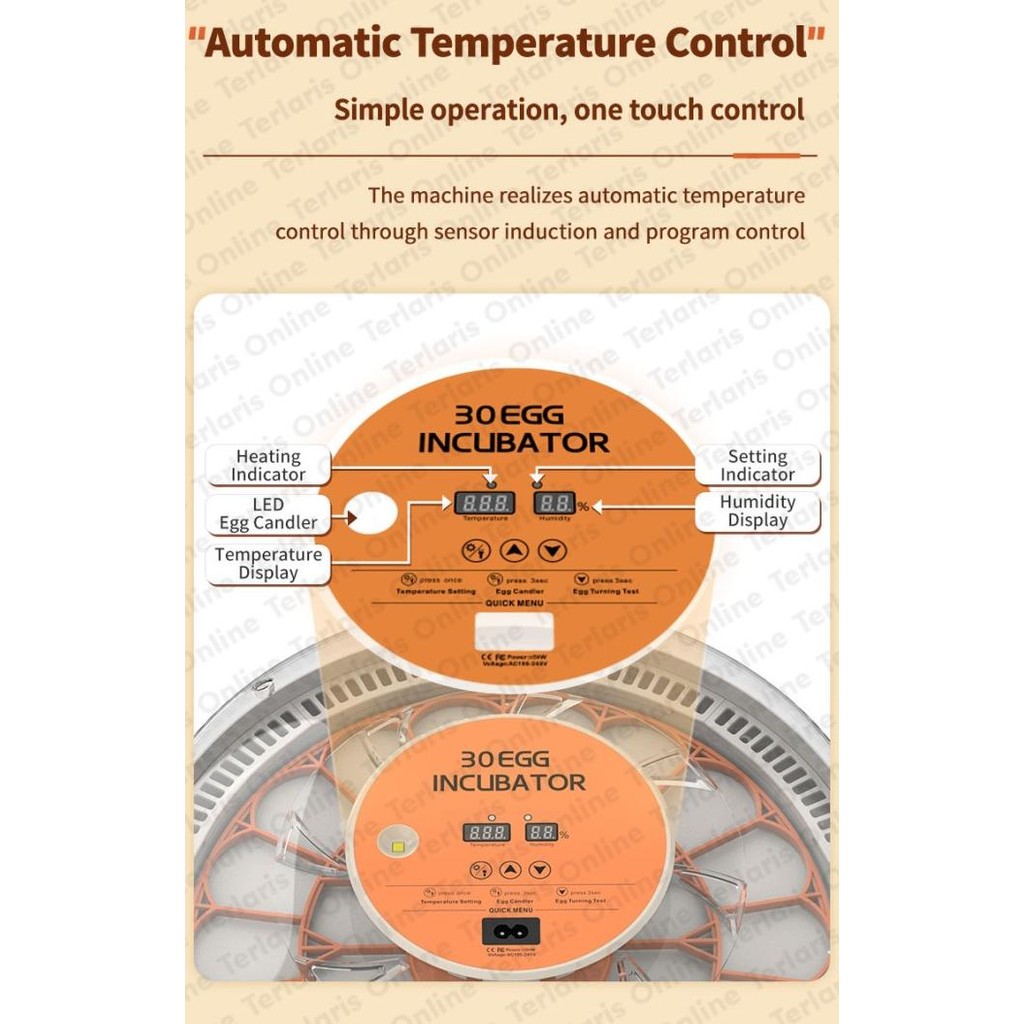 Jual Mesin Tetas Telur Otomatis HHD S30H Full Otomatis Model Terbaru ...