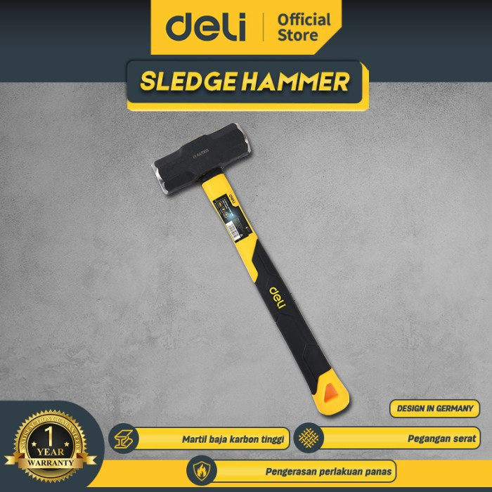 Jual Deli Palu Batu Godam Gagang Fiber 3 - 4 lb / Sledge Hammer ...