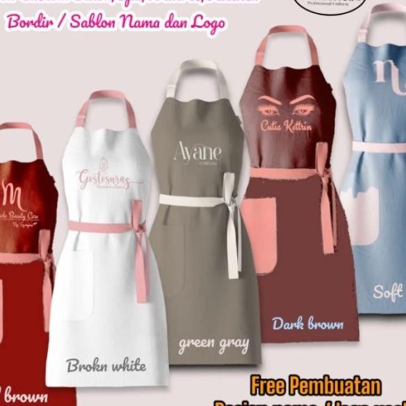 Jual Celeme Apron Alon Pa Mae Up Eyelah Nail Cafe Reto Dan Itchen ...