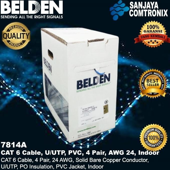 Jual HARGA DISC - BELDEN 7814A Cable UTP RJ45 Cat-6 Kabel LAN Cat6 ...