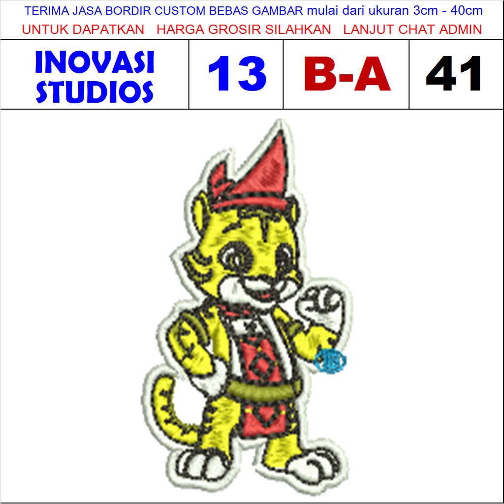 Jual PATCH BORDIR LOGO B-A41 MASKOT PON XXI 2024 ACEH-SUMUT - IPATCH ...