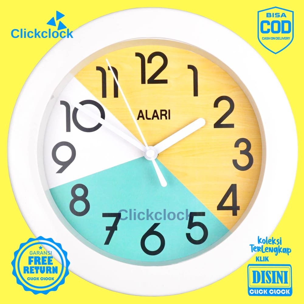 Jual Jam Dinding Quartz Minimalis Minimalis Abu AL1210-805 Besar Hiasan ...