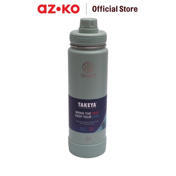 Jual AZKO Takeya 700 ml Botol Vacuum Flask Stainless - Hijau Cucumber ...