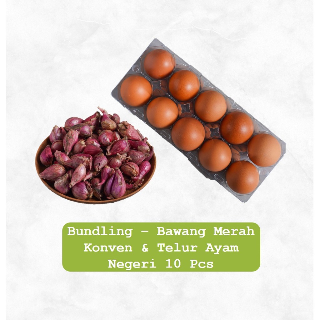 Jual Bundle - Bawang Merah Konvensional 200 gram & Sayurbox Telur Ayam ...