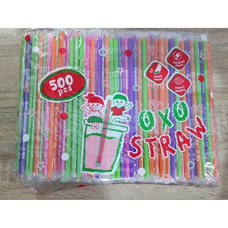 Jual Rekomendasi Terbaik !! Sedotan Oxo Pastel/Neon/Mix Transparan 6Mm ...