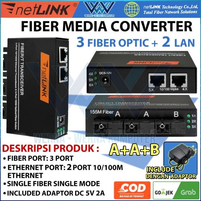 Jual HARGA DISC - Media Konverter 3 FO 2 LAN 10/100 Ethernet Fiber Optic Converter | Shopee ...