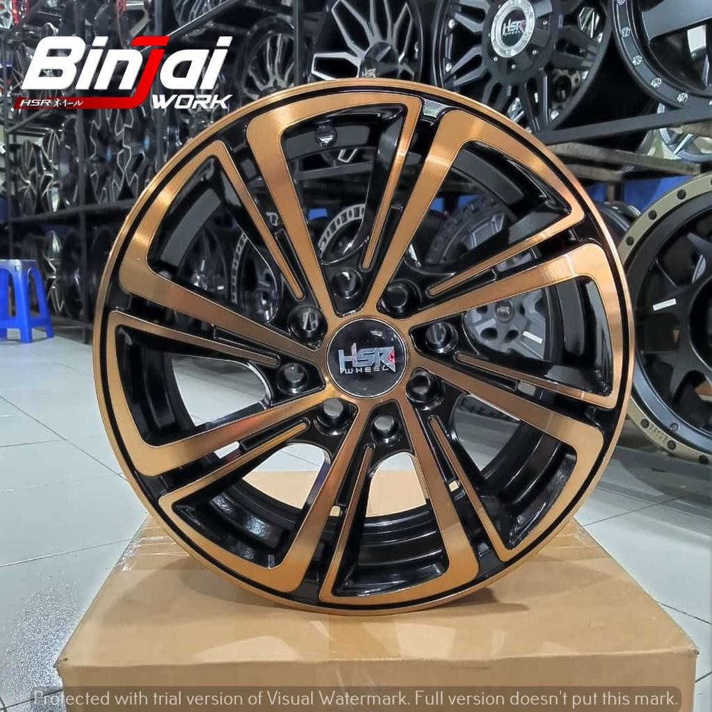 Jual Velg Mobil Ring 14 Eito Hsr R14 Avanza Sigra Calya Brio Agya Black Gold - Bukan Pelek Oz ...