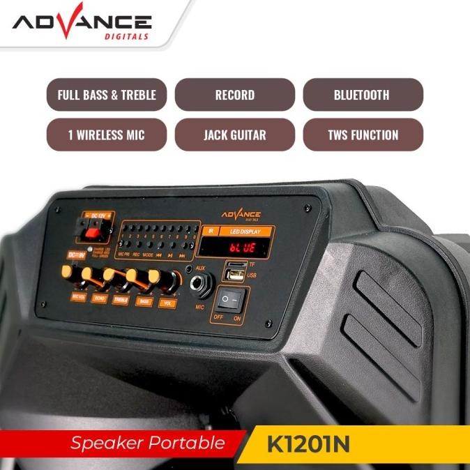 Jual Promo Advance Speaker K1201 Speaker Aktif Portable Bluetooth Meeting 12" Tws | Shopee Indonesia