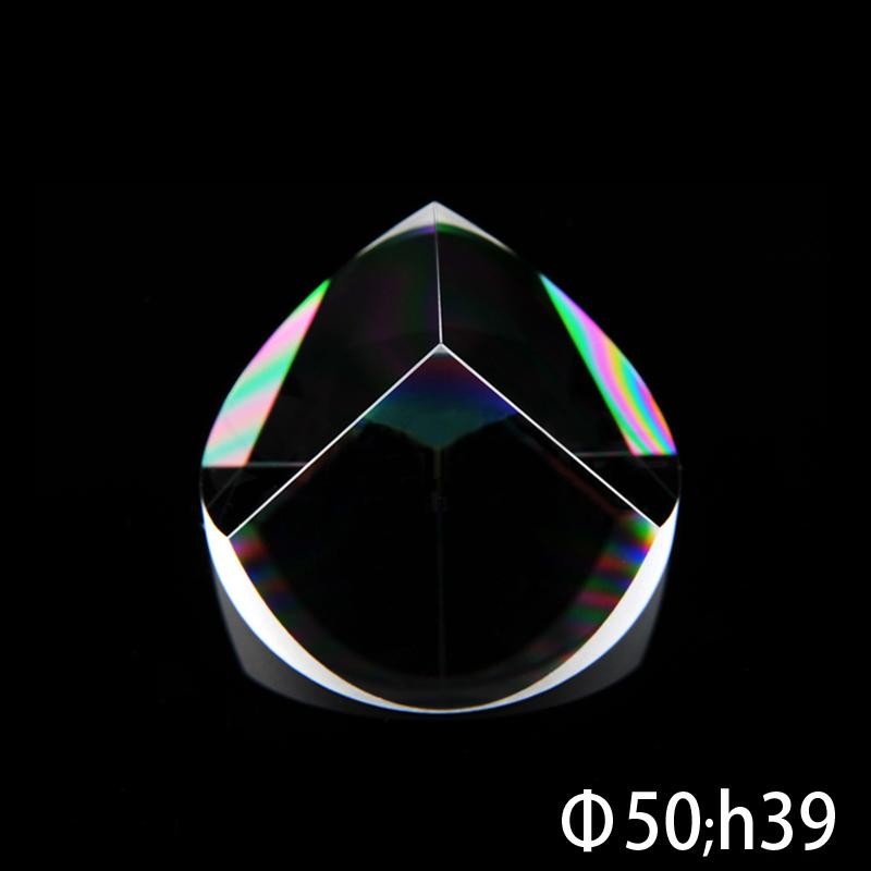 Jual Optical Glass Quartz Pyramid Prism 50mmx39mm Physics Refractor ...