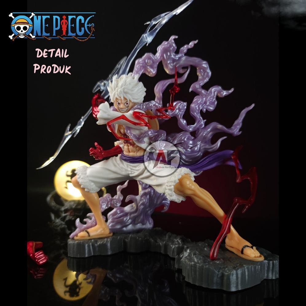 Jual COD Statue One Piece Sun Nika Luffy Gear 5 Wink Studio design LED ...