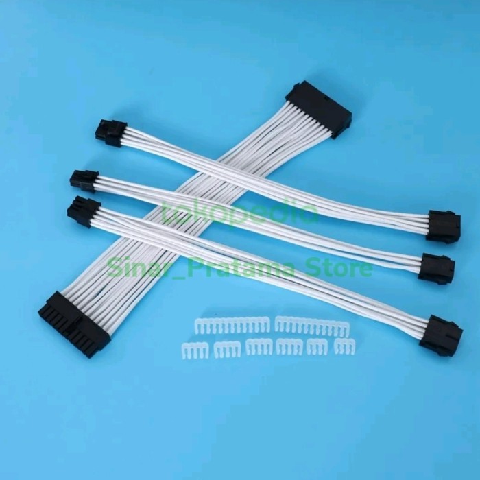 Jual kabel extension psu sleeved cable Vga motherboard Cpu 1 set ...