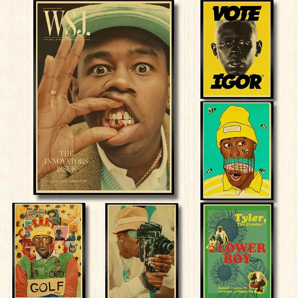 Jual Tyler The Creator Hip Hop Rapper Star Retro Posters Wall Art ...