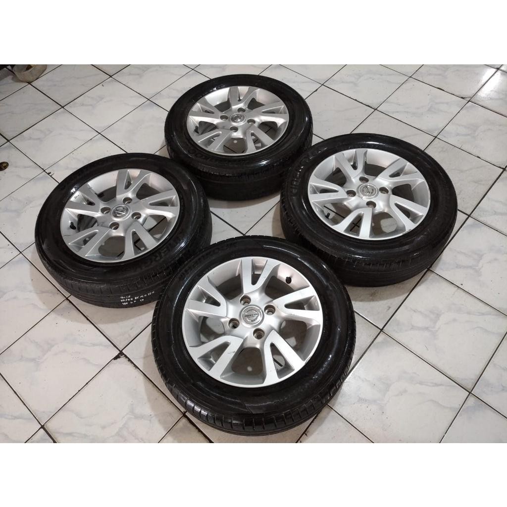 Jual Velg Mobil Bekas Copotan Livina Ring 15 Hol 4X114,3 + Ban 185 65 Ring 15 Bisa Untuk Xenia ...