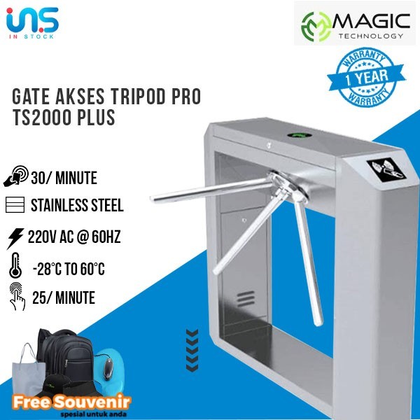 Jual Mesin Gate Akses Tripod Turnstile Ts2000 Plus Untuk Akses Kontrol 
