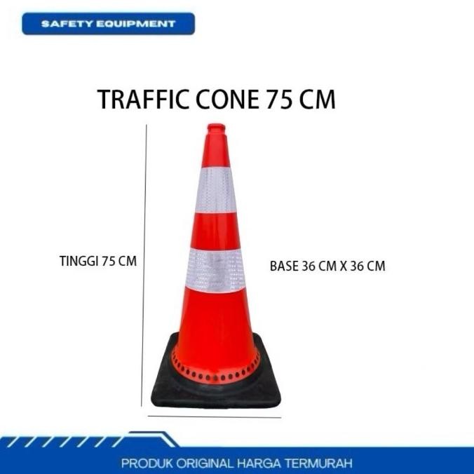 Jual Promo TRAFFIC CONE PVC TINGGI 75 Cm Lentur Kerucut Trafic Safety PVC Orange COD | Shopee ...
