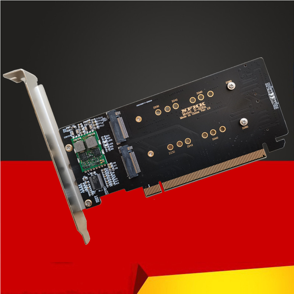 Jual PCI Express 3.0 x16 to 4Port M.2 NVME SSD Adapter Raid Card VROC ...