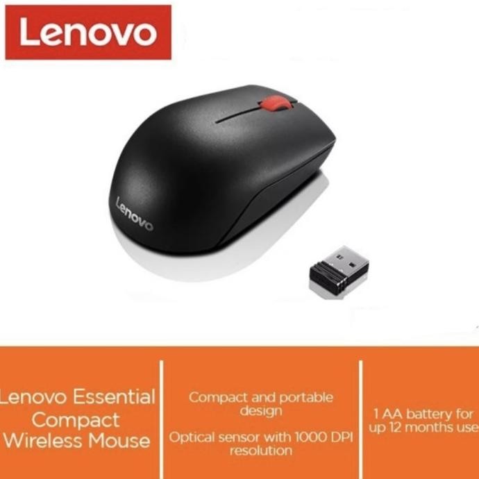 Jual Lenovo Compact Essential Wireless Mouse L300 Original | Shopee ...