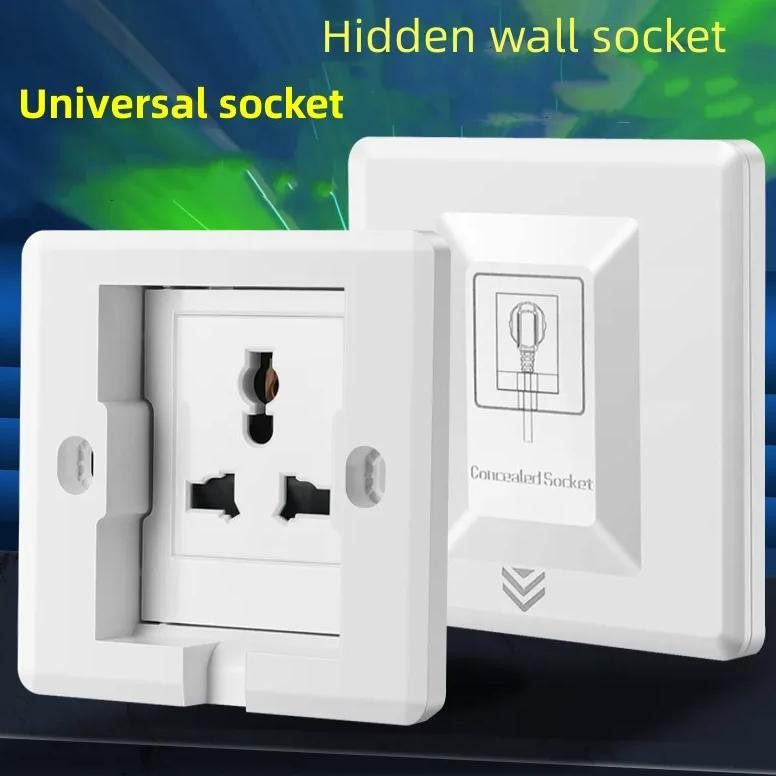 Jual Eu universal plug 16A wall embedded socket panel, hidden wall 220V ...