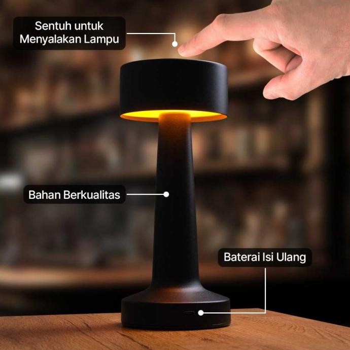 Jual Grosir Lampu Meja Hias Touch Led Rechargeable Portable Baterai Aesthetic Usb Desk Lamp ...