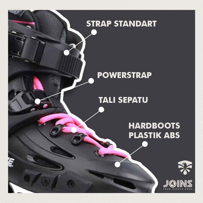 Jual Sepatu Roda Inline Skate Pemula Flying Eagle Eclipse Black ...