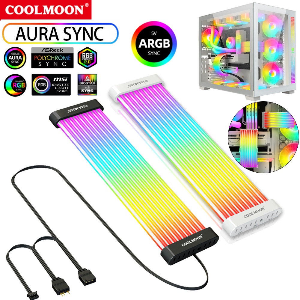 Jual COOLMOON RGB 8PIN/24PIN PSU Extension Cab Kit 5V | Shopee Indonesia