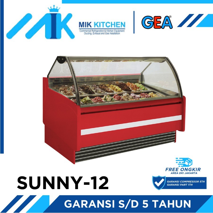 Jual Gelato Showcase GEA SUNNY 12 PAN / Display Cooler - Kotak | Shopee Indonesia