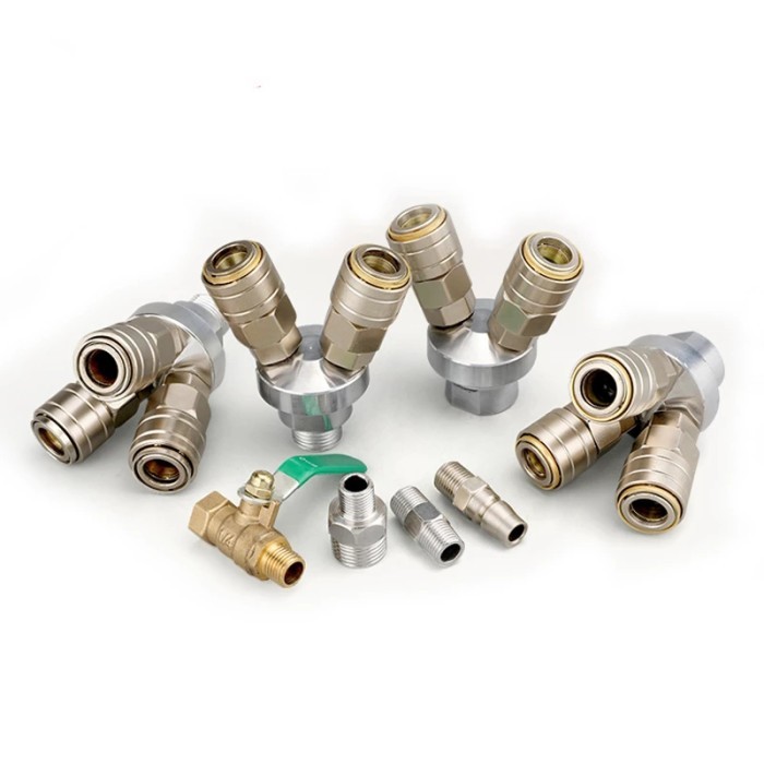 Jual CHROMEE Quick Connector Air Compressor Manifold 2 Way 3 way Quick ...